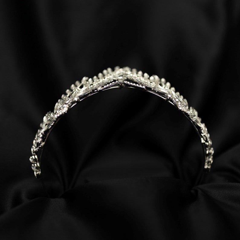 Athena's Tiara - Crystal Leaf Silver Greek Goddess Headpiece - Etsy