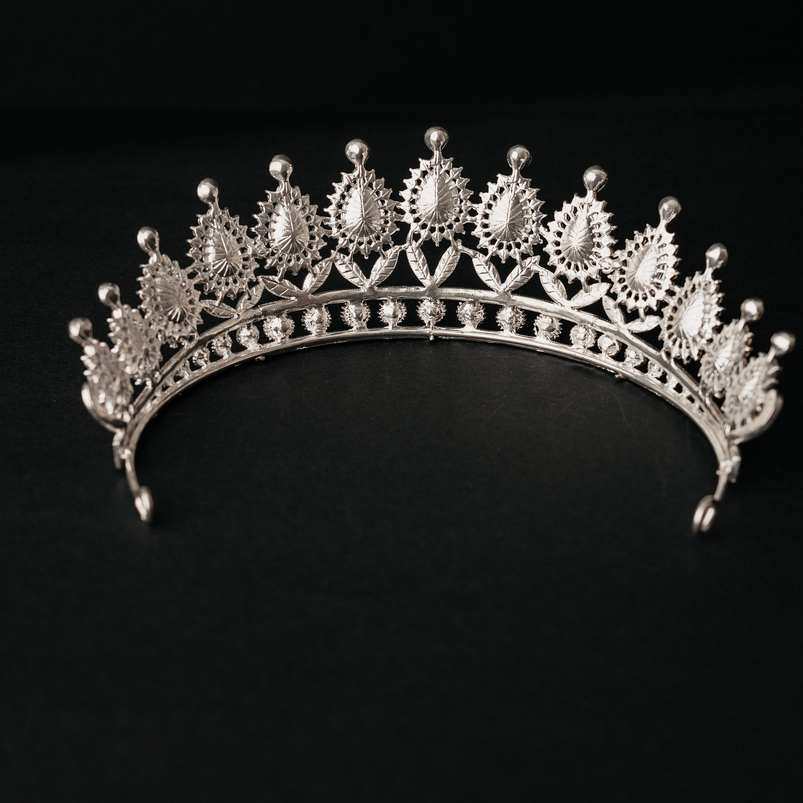 Saya's Tiara in Red Faux Ruby Crystals & Silver White Gold - Etsy