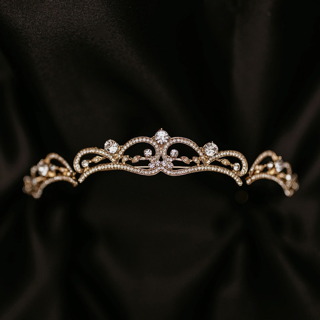 Elyse's Tiara in Gold - Etsy