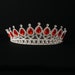 Saya's Tiara in Red Faux Ruby Crystals & Silver White Gold - Etsy