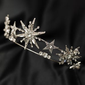 Angelica's Tiara in Silver - Star Constellation Sky Snow Flake - Etsy
