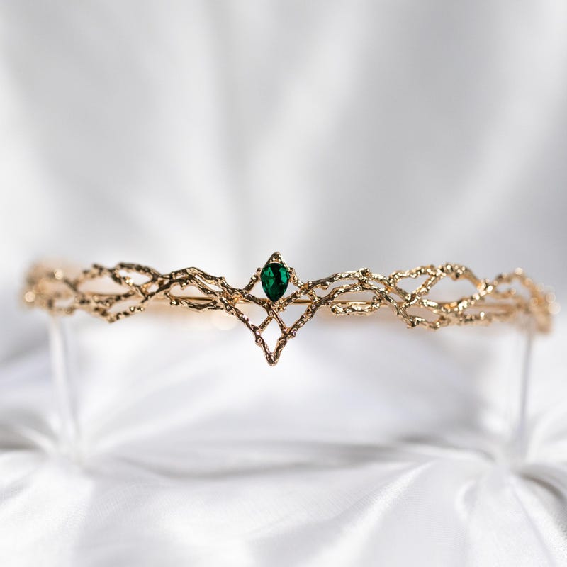 Emerald Green Circlet - Etsy