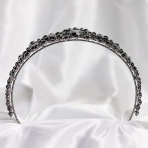 Michelle's Tiara in Black & Antique Silver - Etsy