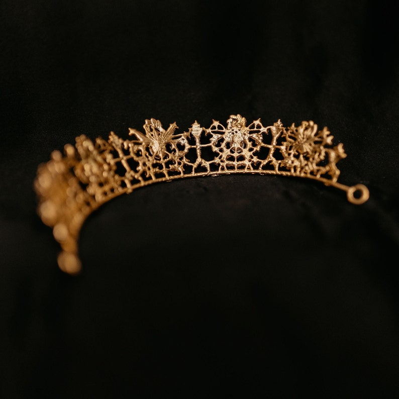 Benjamina's Tiara - Red Faux Ruby in Gold Color Metal - Etsy