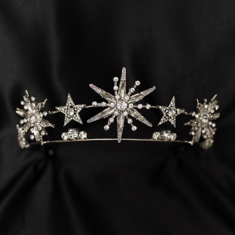 Angelica's Tiara in Silver - Star Constellation Sky Snow Flake - Etsy