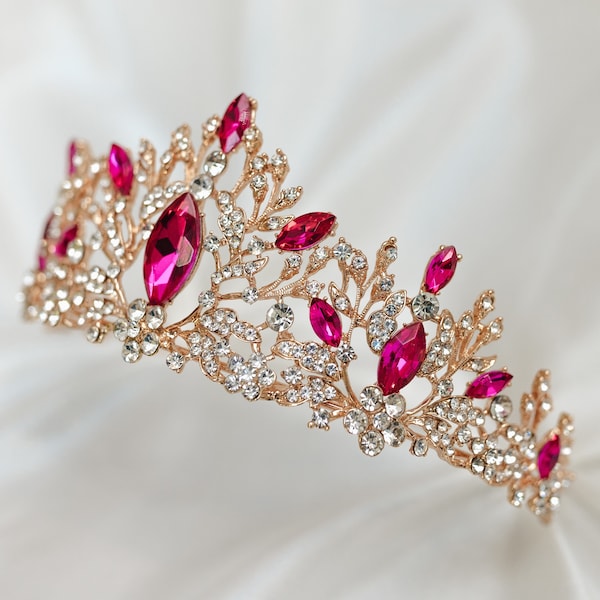 Pink Bridal Tiara - Etsy