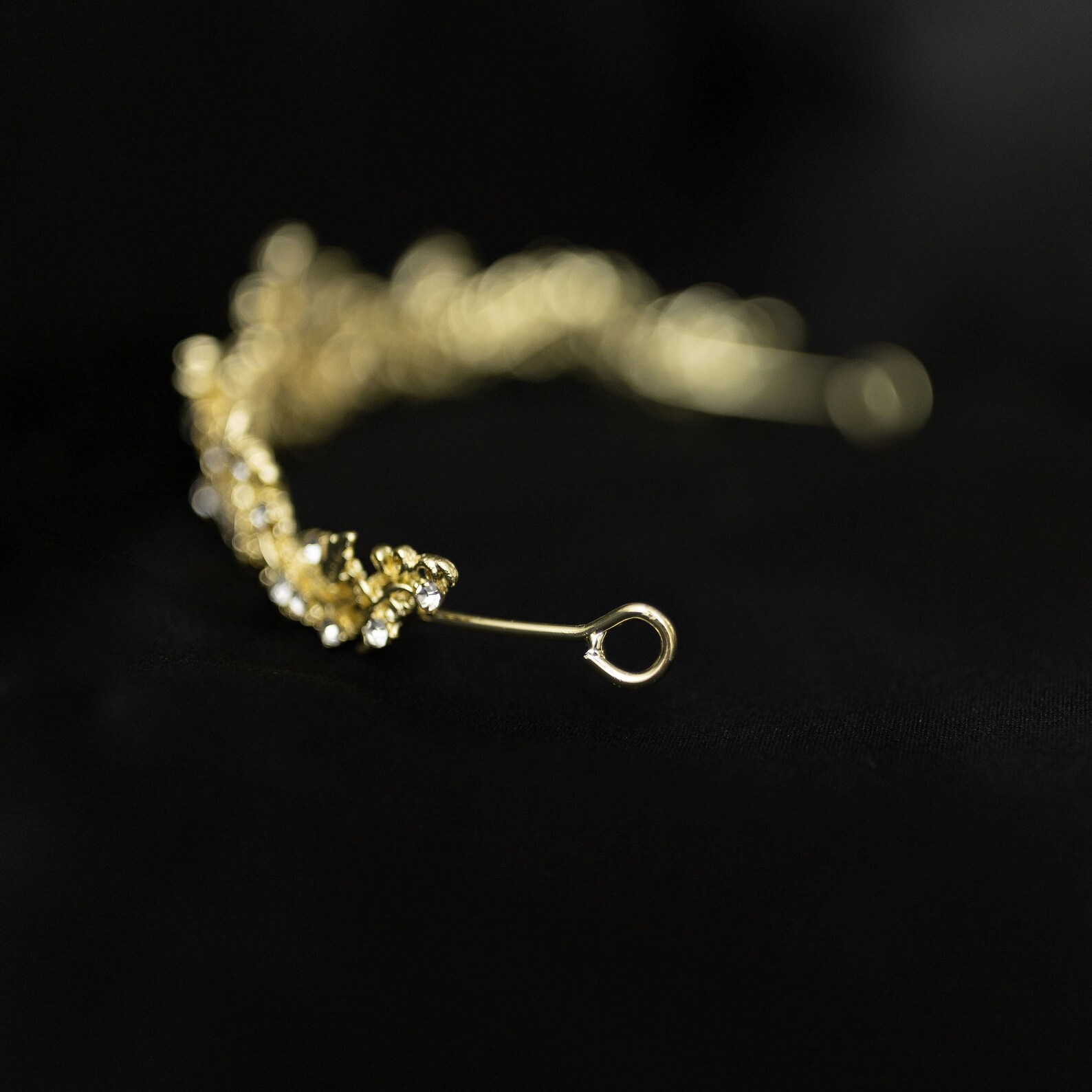 Romas Tiara in Yellow Gold Color Metal and Clear Crystal Faux - Etsy