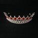 Saya's Tiara in Red Faux Ruby Crystals & Silver White Gold - Etsy