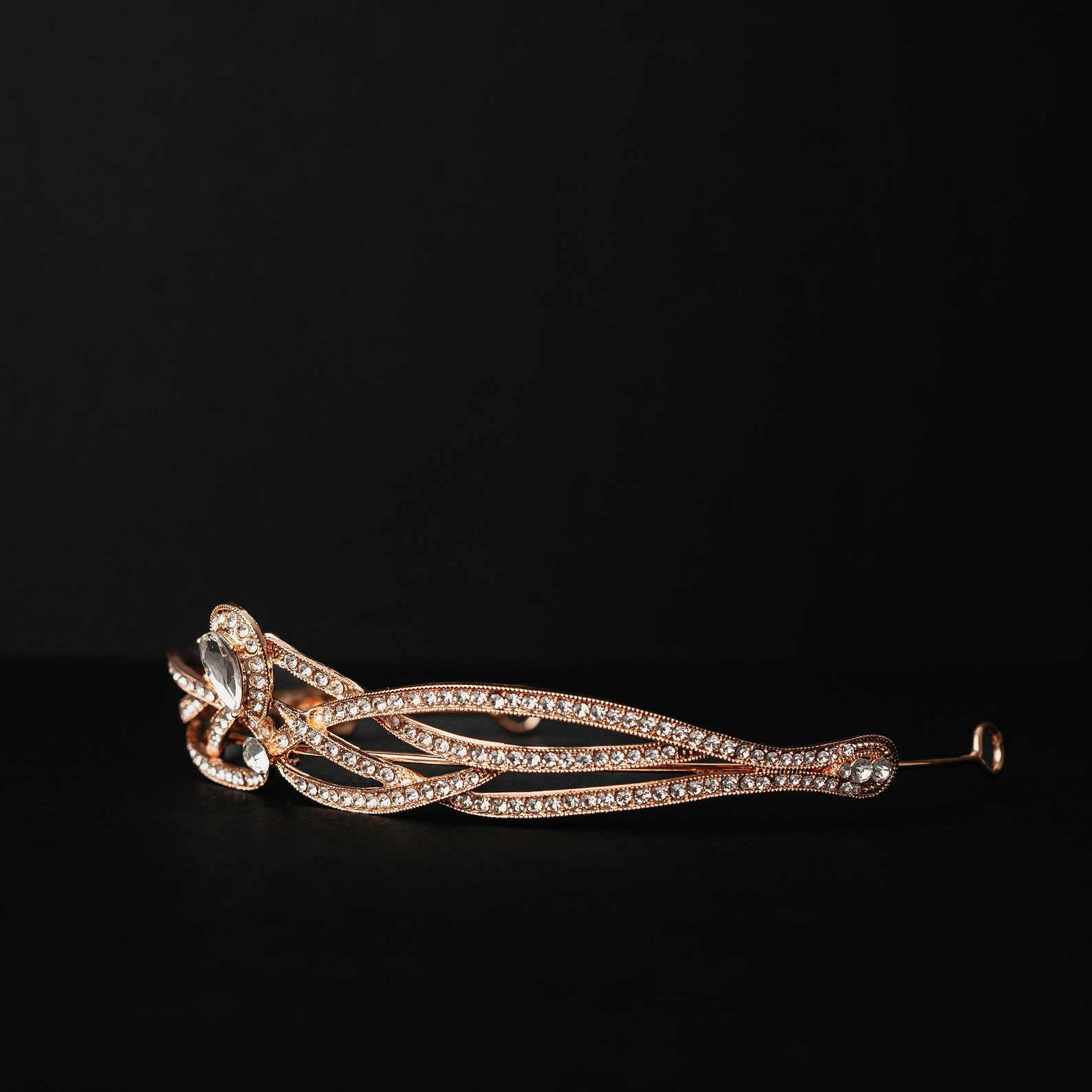 Fiona's Tiara in Gold Color Metal & Clear Crystal Faux Diamond Details ...