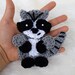 Torrey Raccoon applique crochet pattern easy crochet animal | Etsy