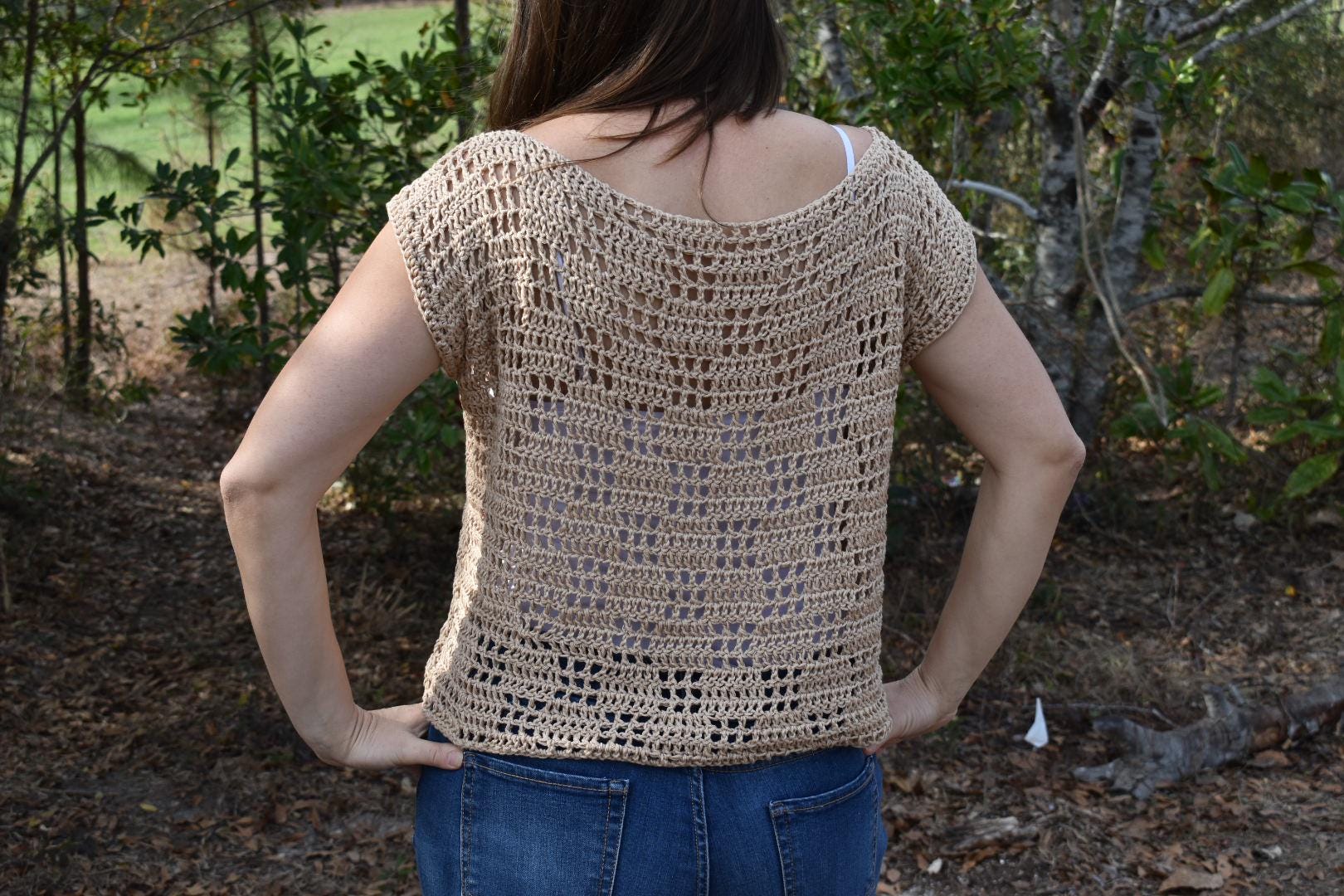 Checkered Crochet Tank Top Pattern: Women's Filet Crochet (PDF Download ...