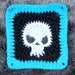 Skull Granny Square Digital Pattern, Crochet Skeleton, Skull Afghan ...