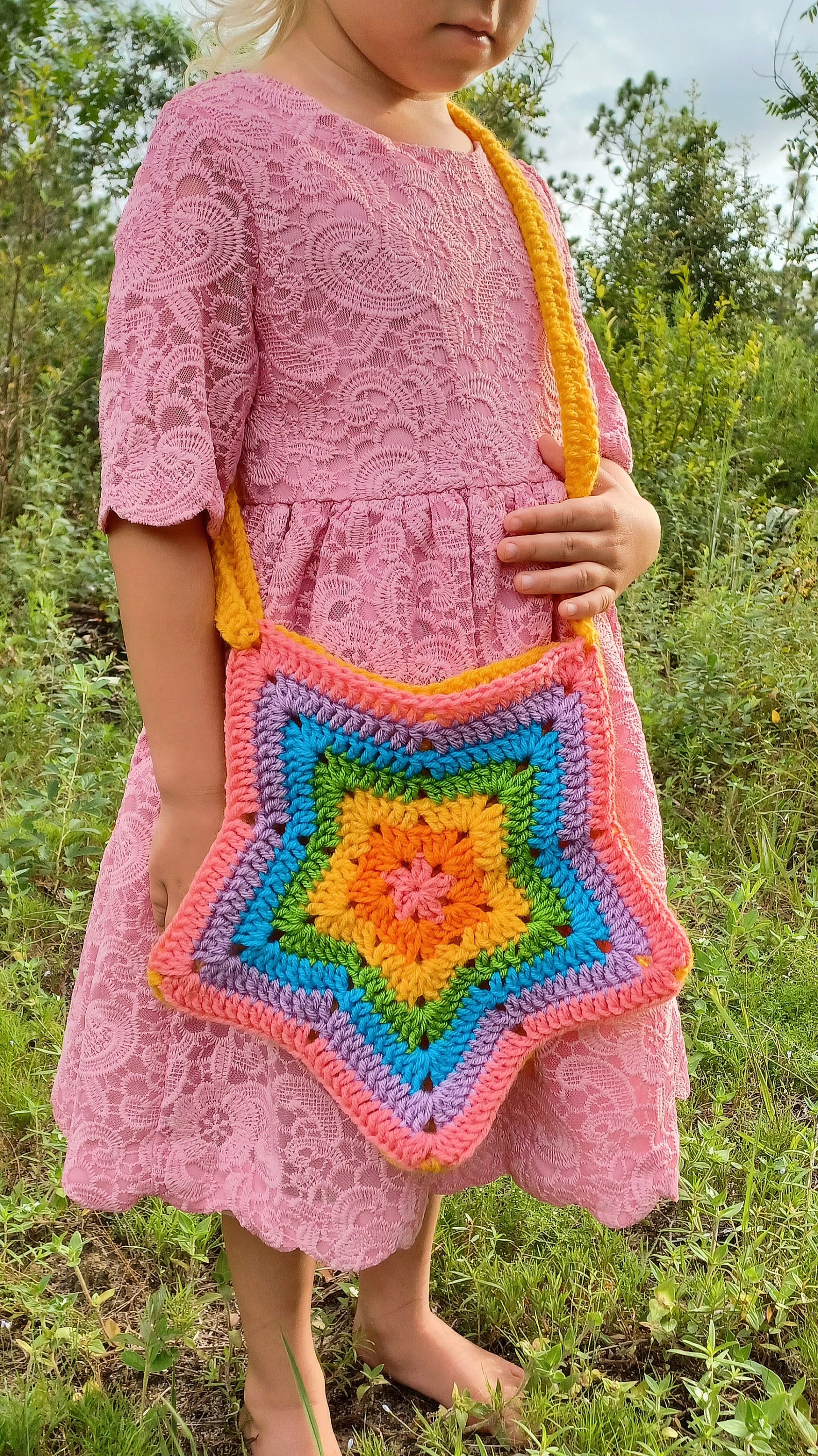 Rainbow Star Purse Digital Crochet Pattern, Instant Download Star Cross ...