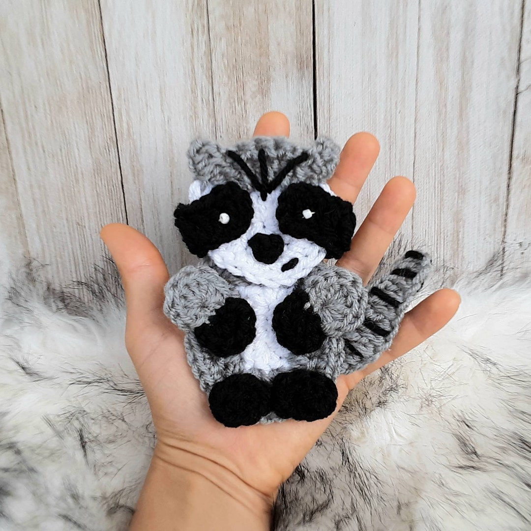 Torrey Raccoon Applique Crochet Pattern, Easy Crochet Animal Pattern ...