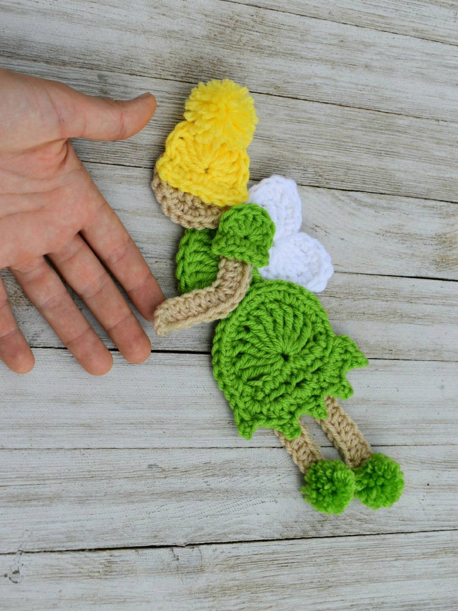 Crochet Fairy Applique Torreya Fairy Applique Easy Crochet - Etsy