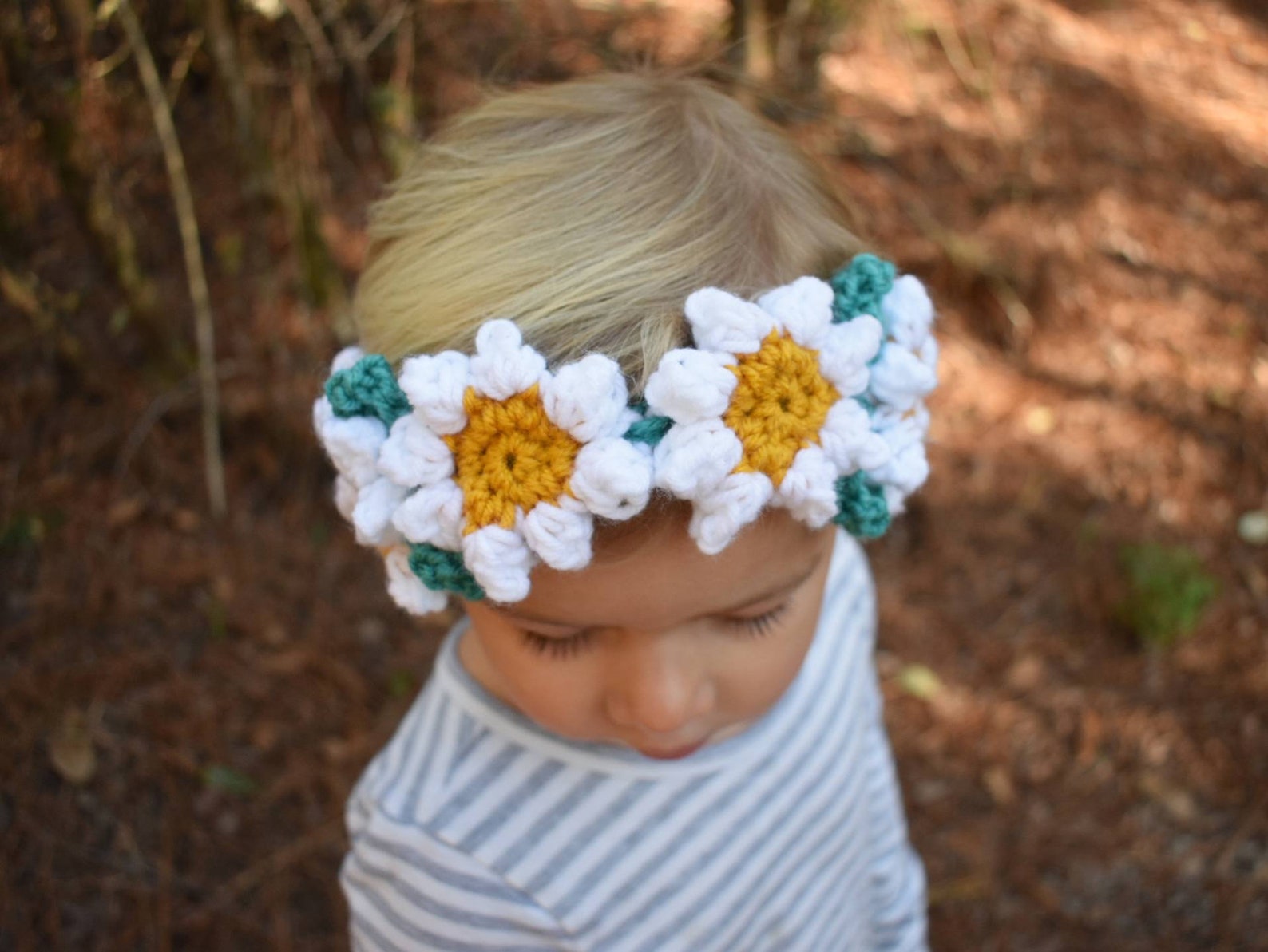 Flower crown pattern digital crochet pattern crochet flower | Etsy