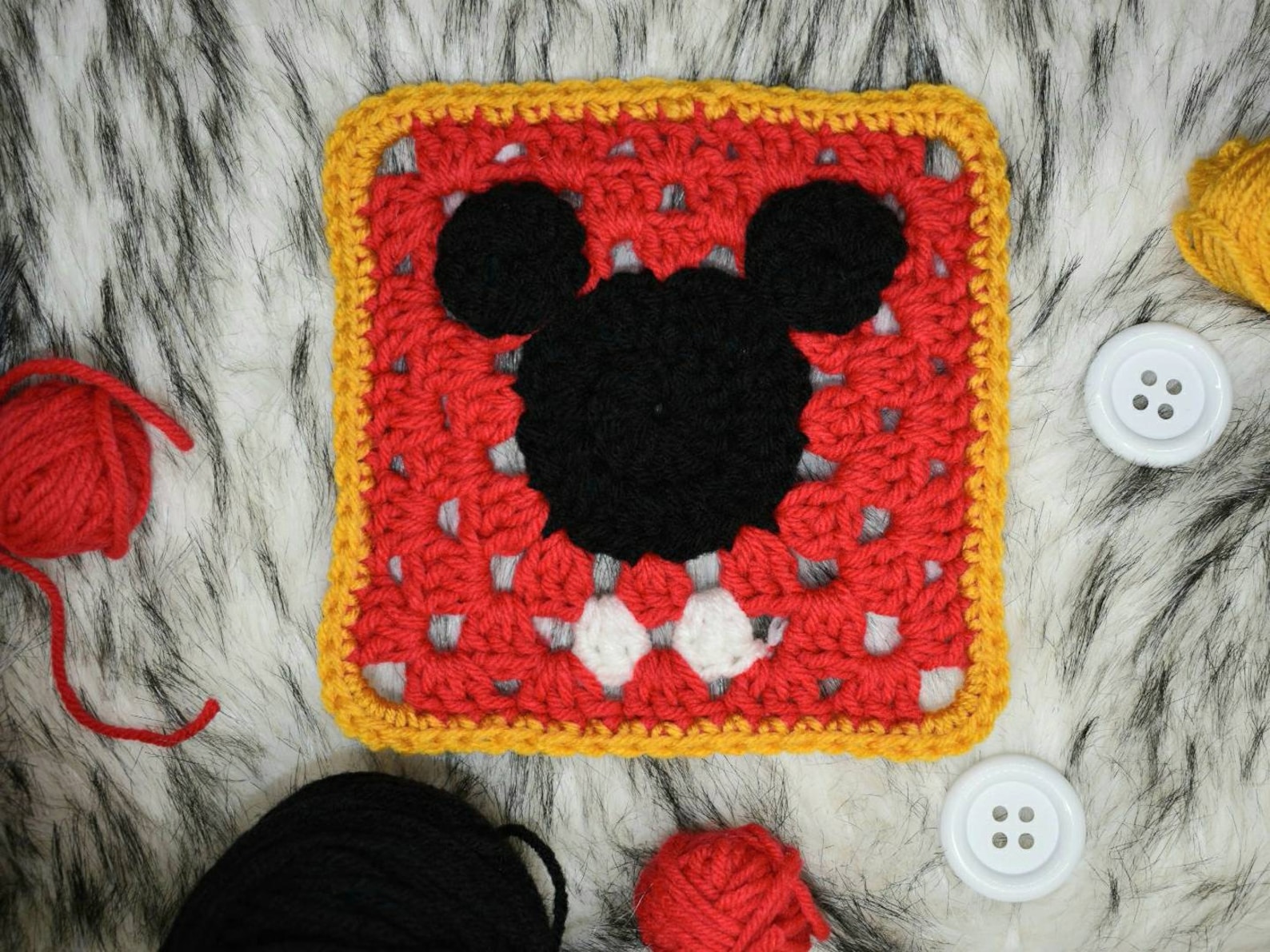 Mouse Ears Granny Square Crochet Pattern, Easy Crochet Pattern, Mouse ...