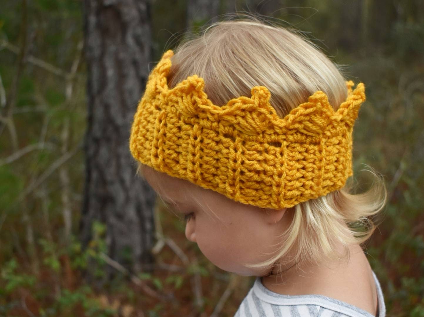 Crochet Crown Headband Pattern – Easy Child & Toddler Sizes (PDF ...