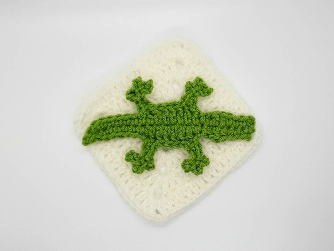 Alligator Applique, Easy Crochet Pattern, Crochet Crocodile Design ...