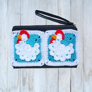 Chicken Granny Square Digital Crochet Pattern, Instant Download Easy ...