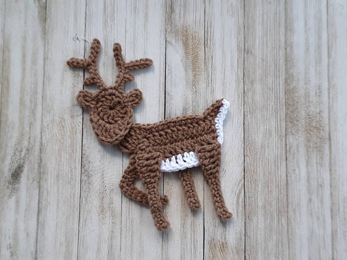 Deer Applique Crochet Pattern, Woodland Animal Design (PDF Pattern) - Etsy
