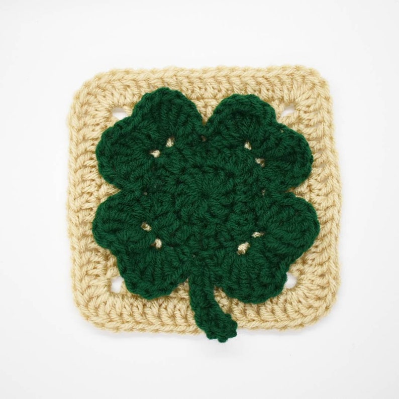 Large Four Leaf Clover Granny Square Crochet Pattern, St. Patrick's Day ...