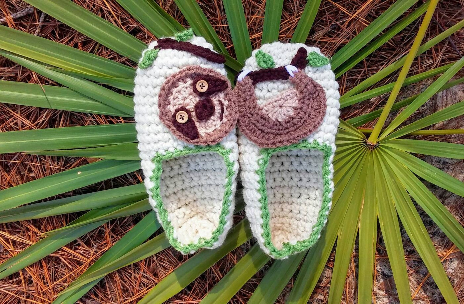 Happy Sloth Crochet Slippers Pattern Handmade Slippers Pdf - Etsy