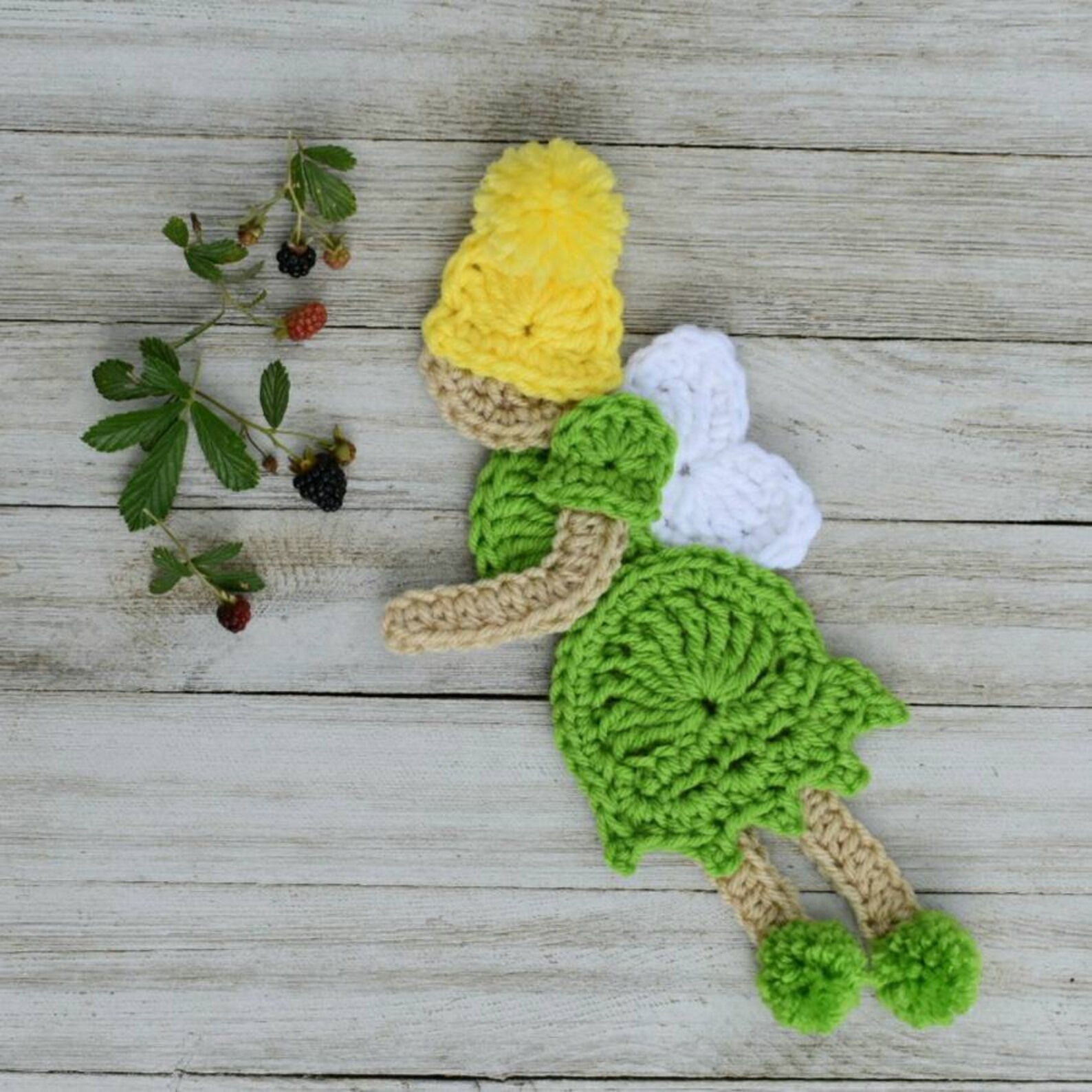Crochet Fairy Applique Torreya Fairy Applique Easy Crochet - Etsy
