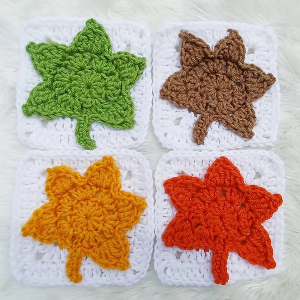 Granny Square Leaf Pattern - Etsy