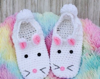 Crochet Bunny Slipper Pattern - Etsy