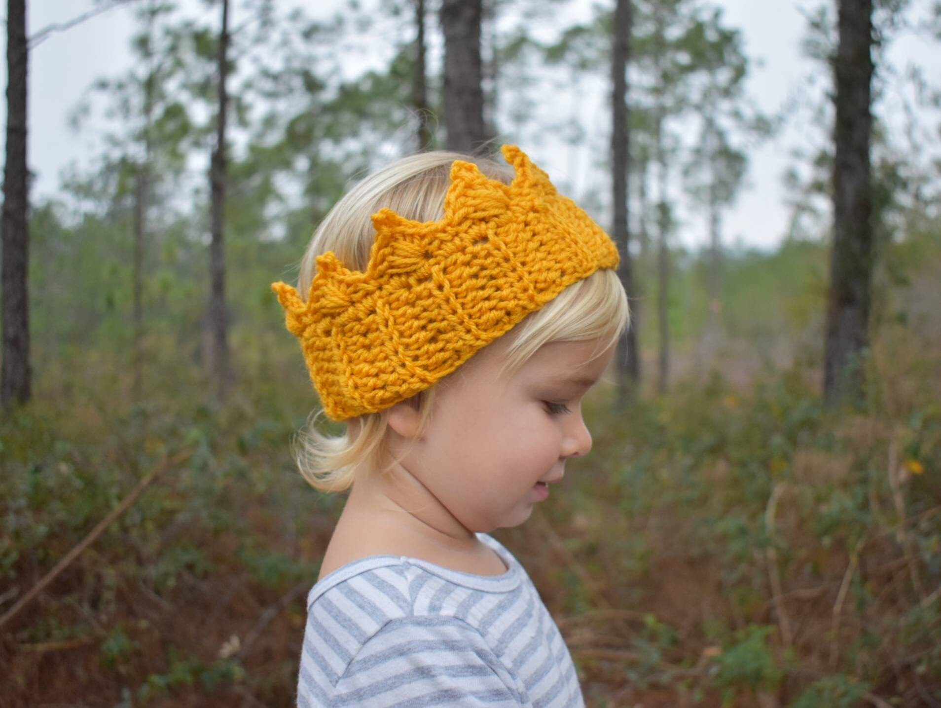 Crochet Crown Headband Pattern – Easy Child & Toddler Sizes (PDF ...