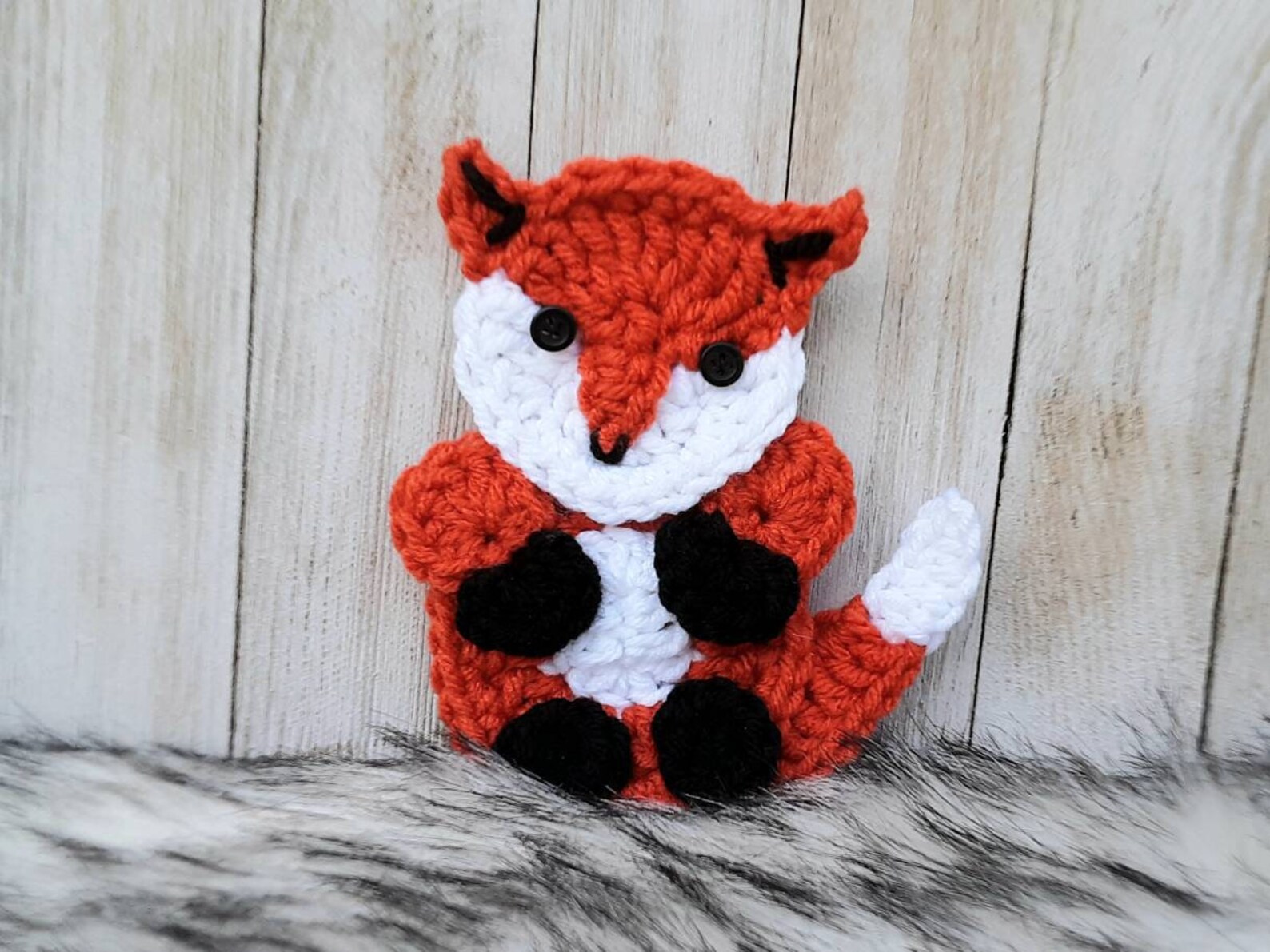 Vulpes Fox Applique Easy Crochet Pattern for Beginner | Etsy