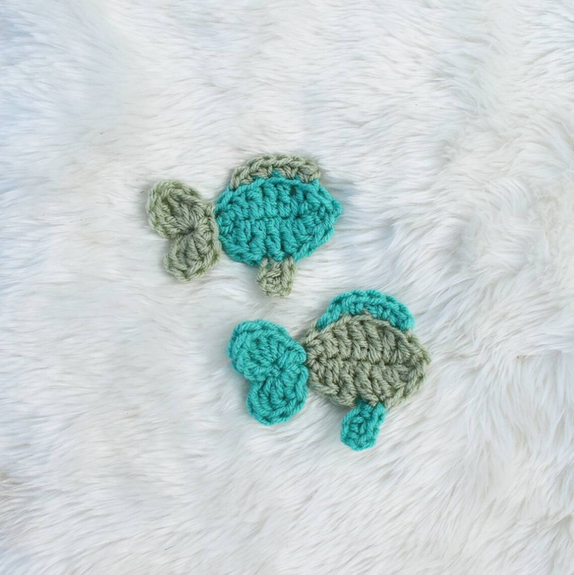 Crochet Fish Applique Digital Pattern Easy Animal Applique | Etsy