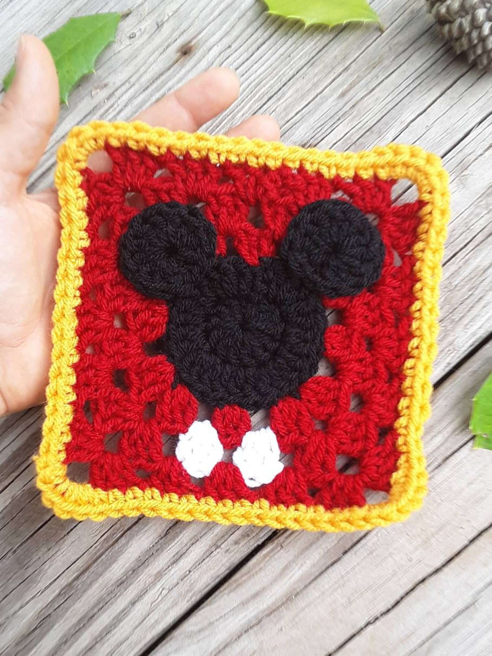 Mouse Ears Granny Square Crochet Pattern, Easy Crochet Pattern, Mouse ...