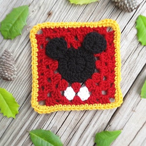 Mouse Ears Granny Square Crochet Pattern, Easy Crochet Pattern, Mouse ...