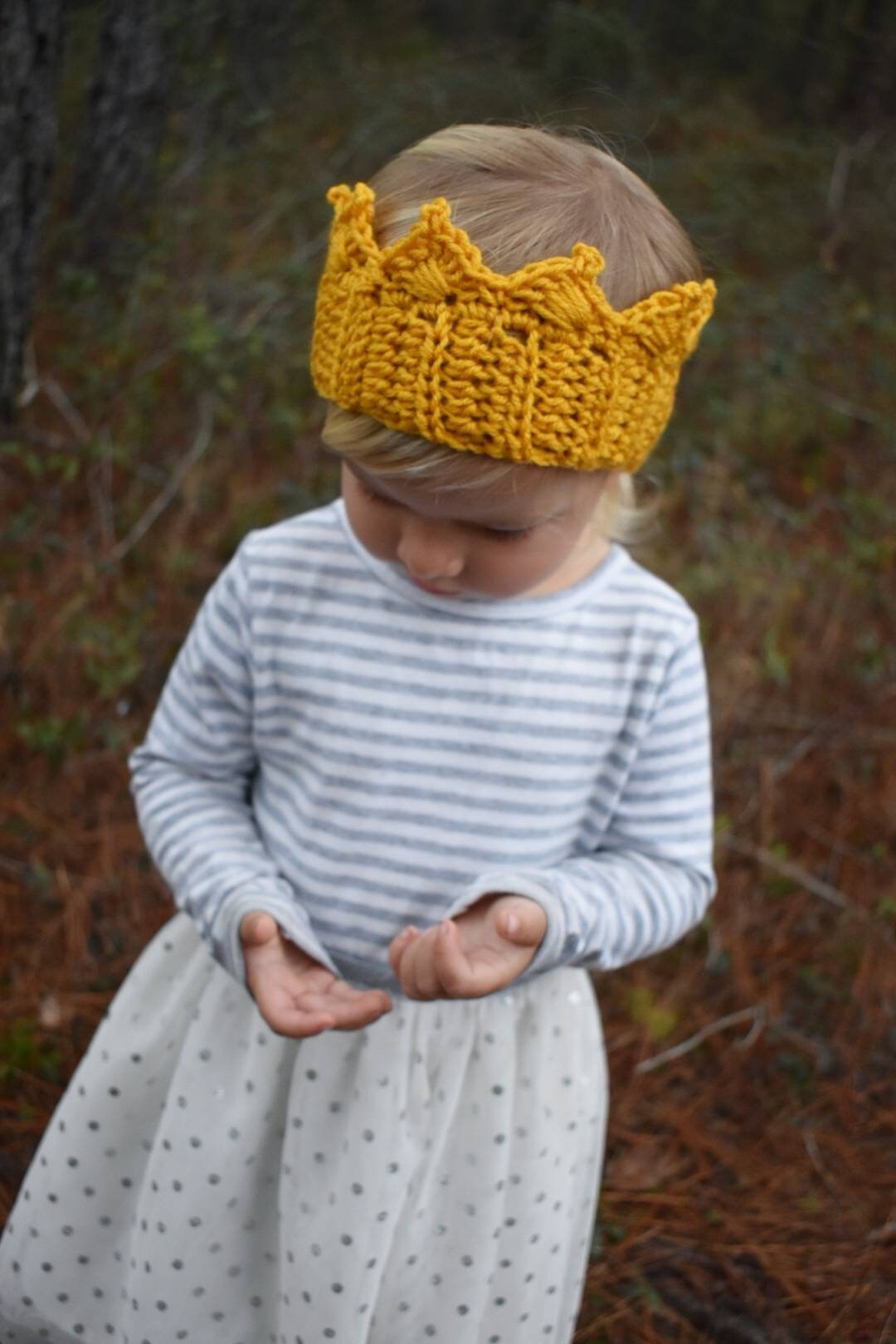 Crochet Crown Headband Pattern – Easy Child & Toddler Sizes (PDF ...