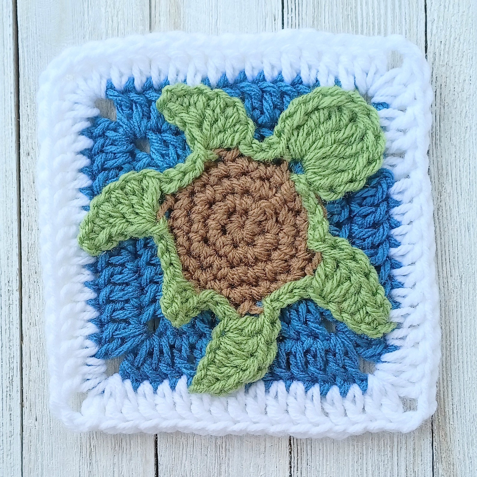 Turtle Granny Square Digital Pattern, Crochet Sea Turtle, Baby Turtle ...