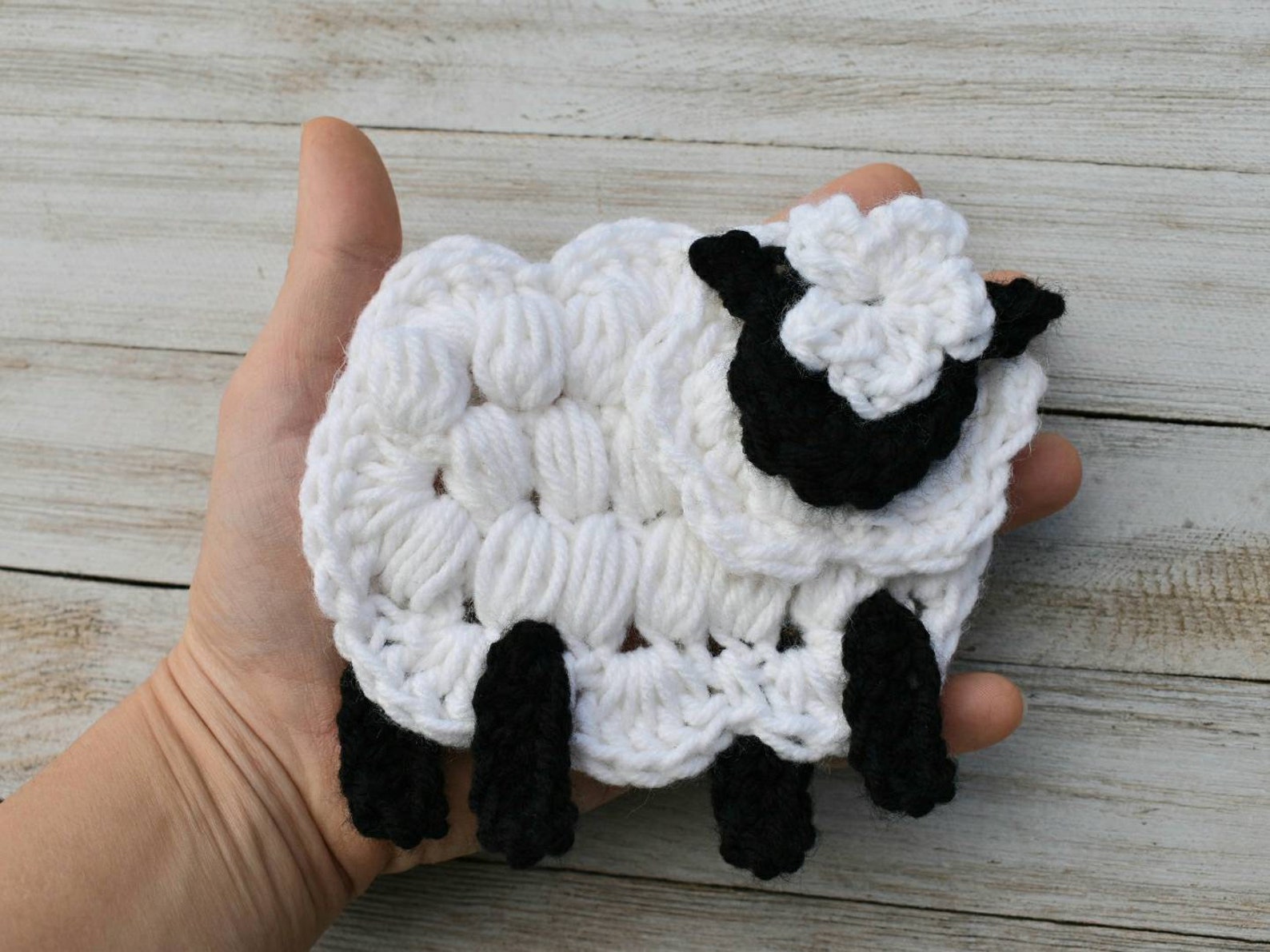 Agnes the Sheep Applique Pdf Pattern, Crochet Sheep Pattern, Lamb ...