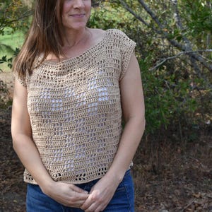 Checkered Crochet Tank Top Pattern: Women's Filet Crochet (PDF Download ...