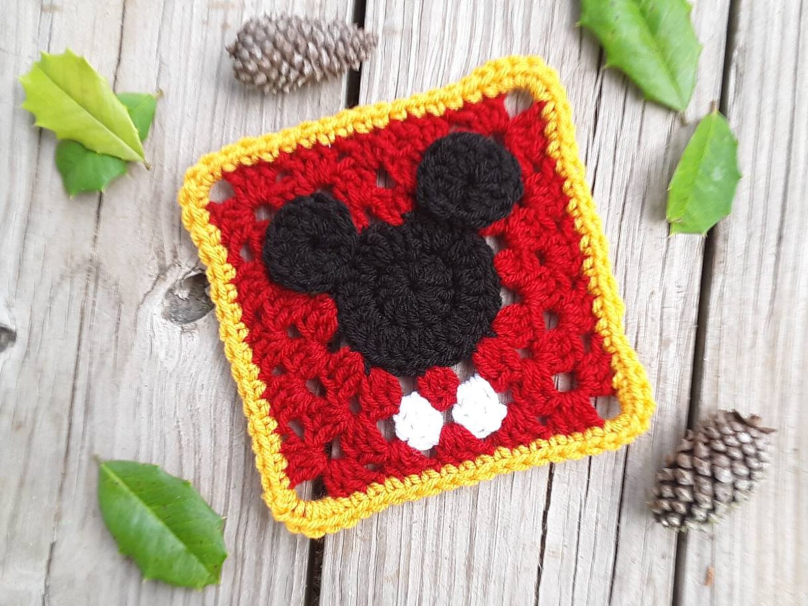 Mouse Ears Granny Square Crochet Pattern, Easy Crochet Pattern, Mouse ...