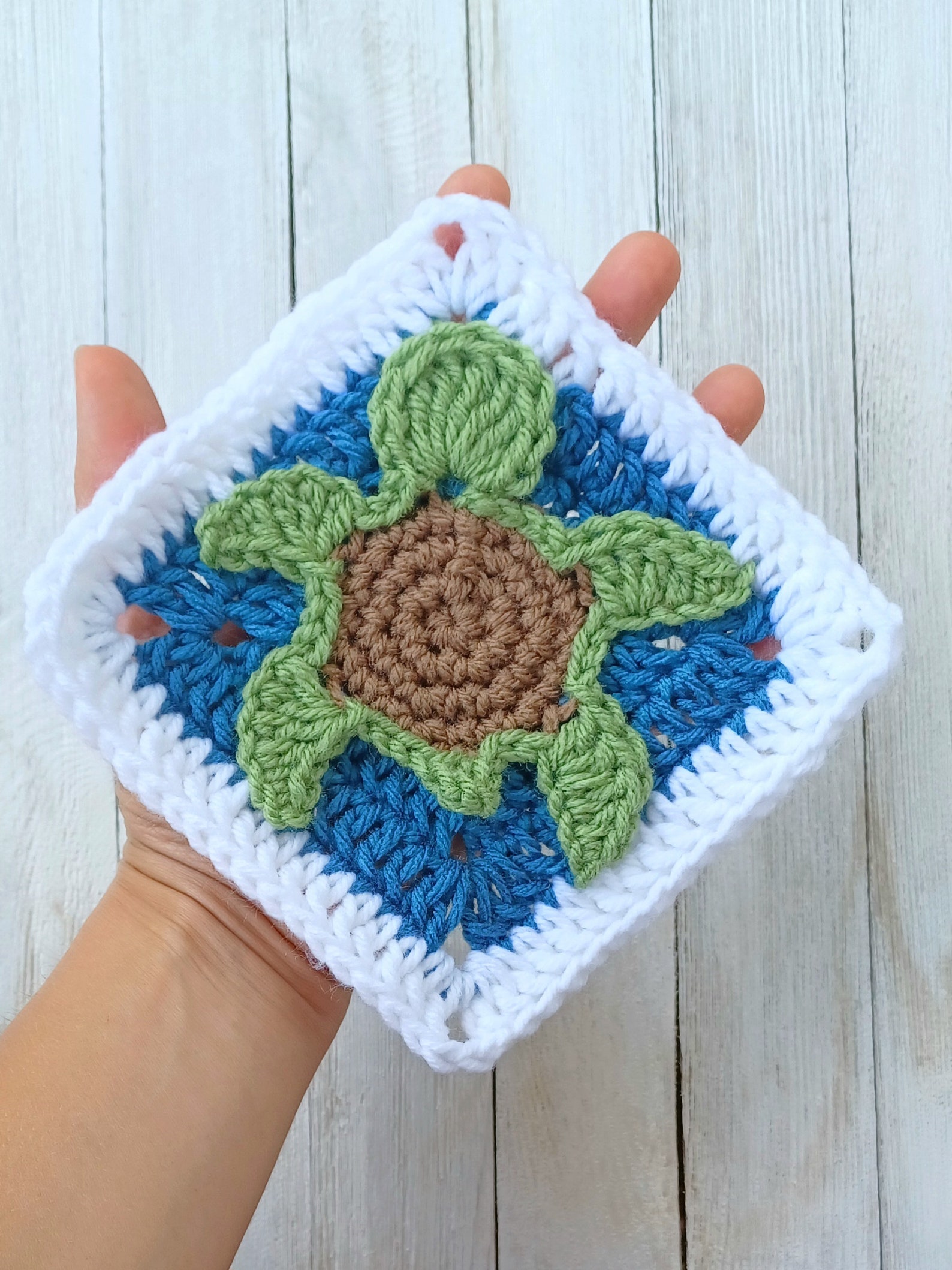 Turtle Granny Square Digital Pattern, Crochet Sea Turtle, Baby Turtle ...