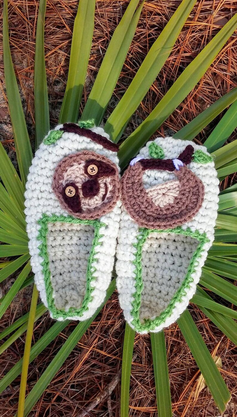 Happy Sloth Crochet Slippers Pattern Handmade Slippers Pdf - Etsy Sweden