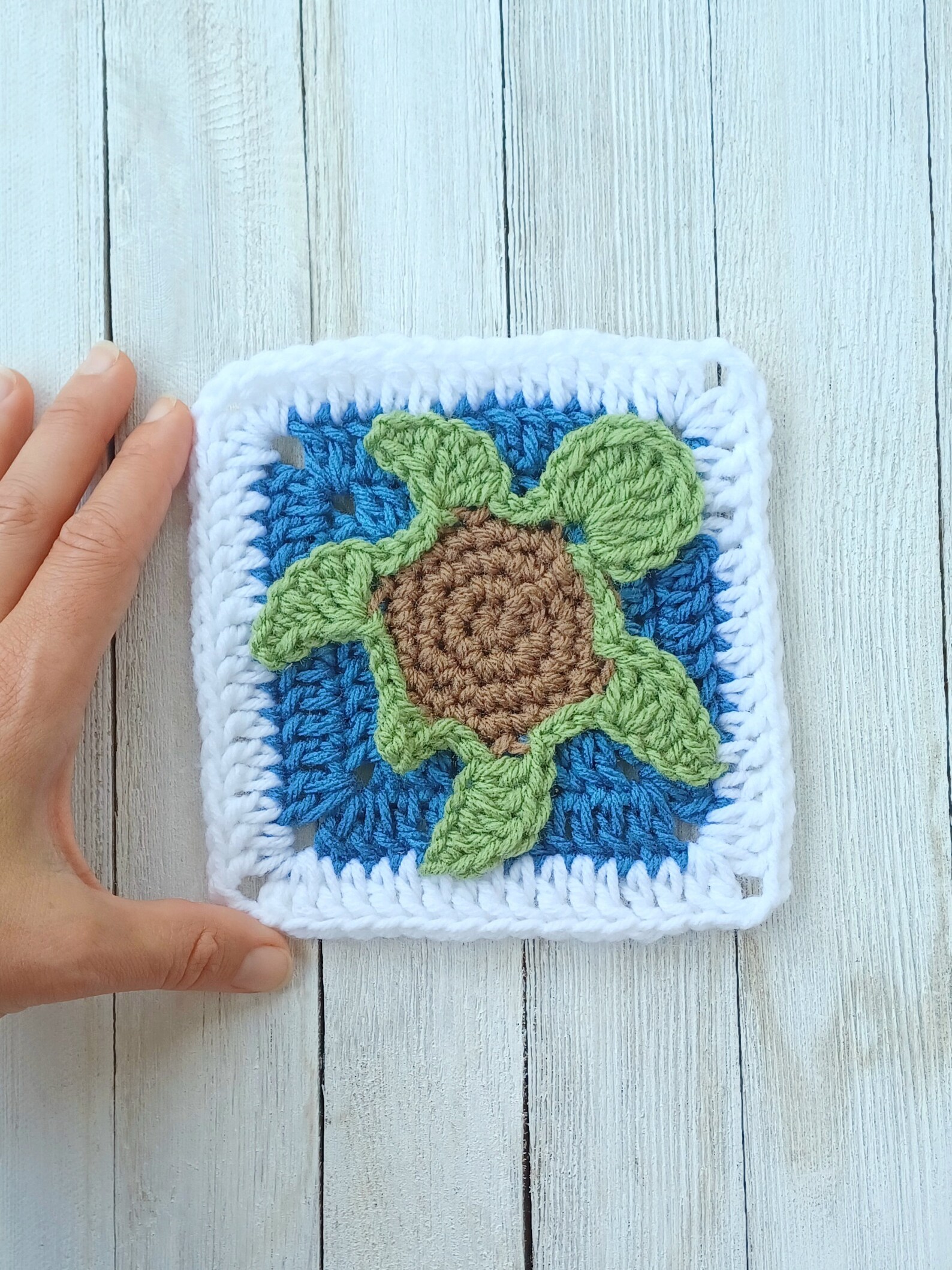 Turtle Granny Square Digital Pattern, Crochet Sea Turtle, Baby Turtle ...
