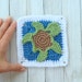 Turtle Granny Square Digital Pattern, Crochet Sea Turtle, Baby Turtle ...