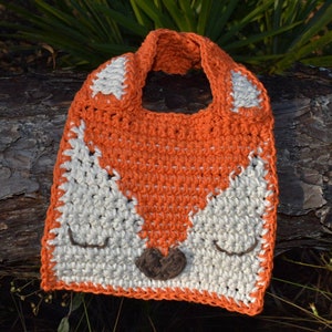 Woodland Fox Baby Bib Crochet Pattern, Pdf Pattern, Drool Bib Pattern ...