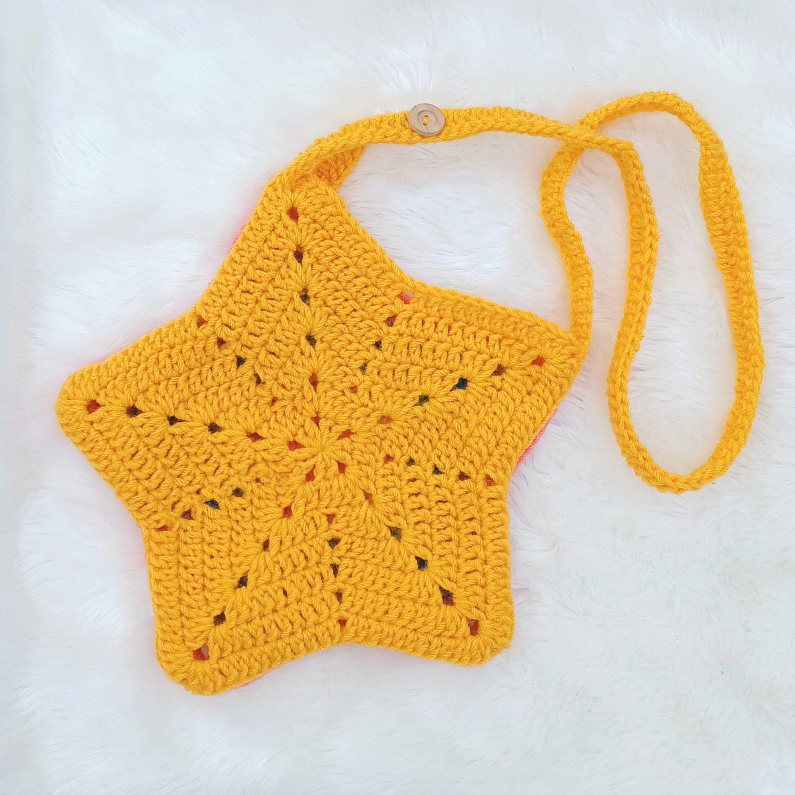 Rainbow Star Purse Digital Crochet Pattern, Instant Download Star Cross ...