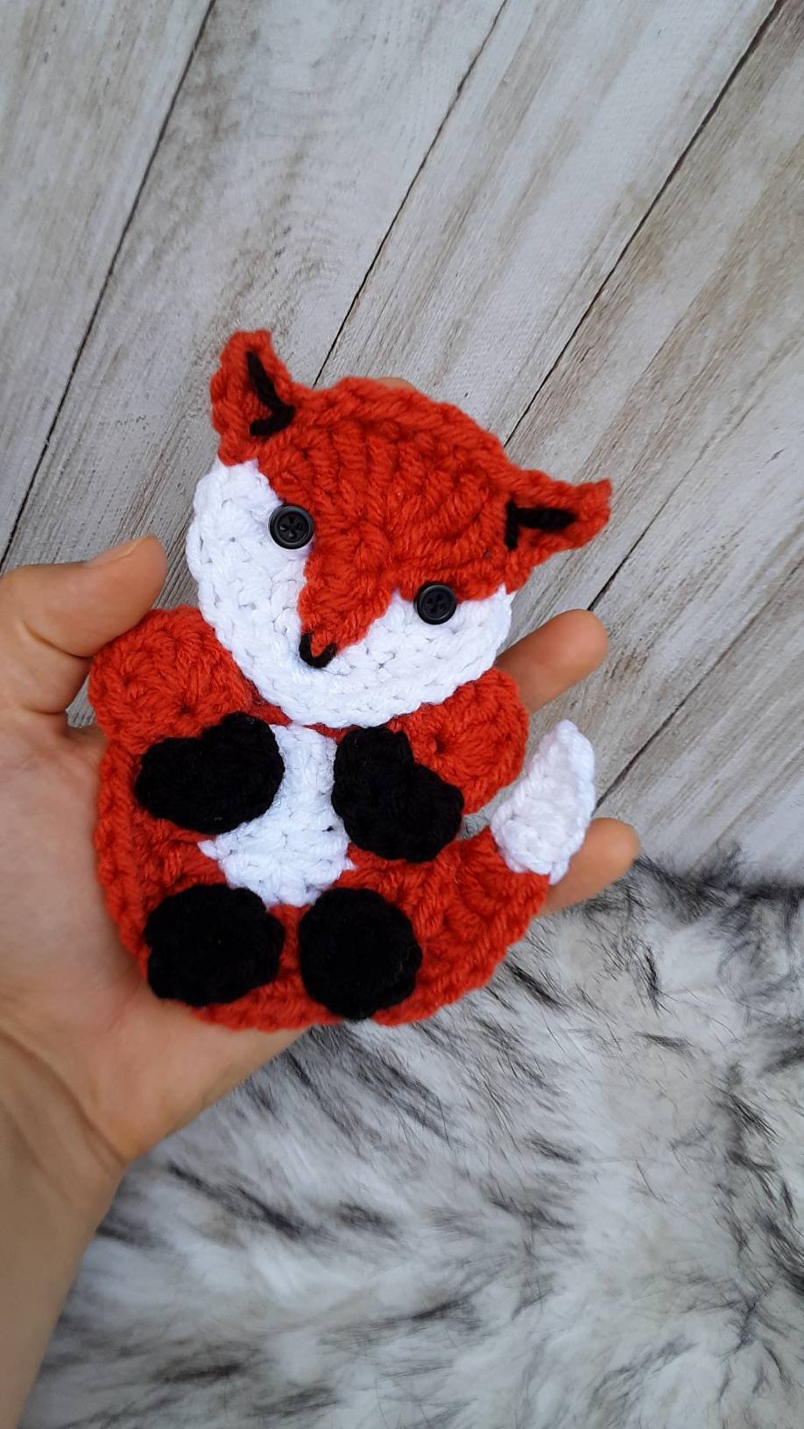 Vulpes Fox Applique Easy Crochet Pattern for Beginner | Etsy