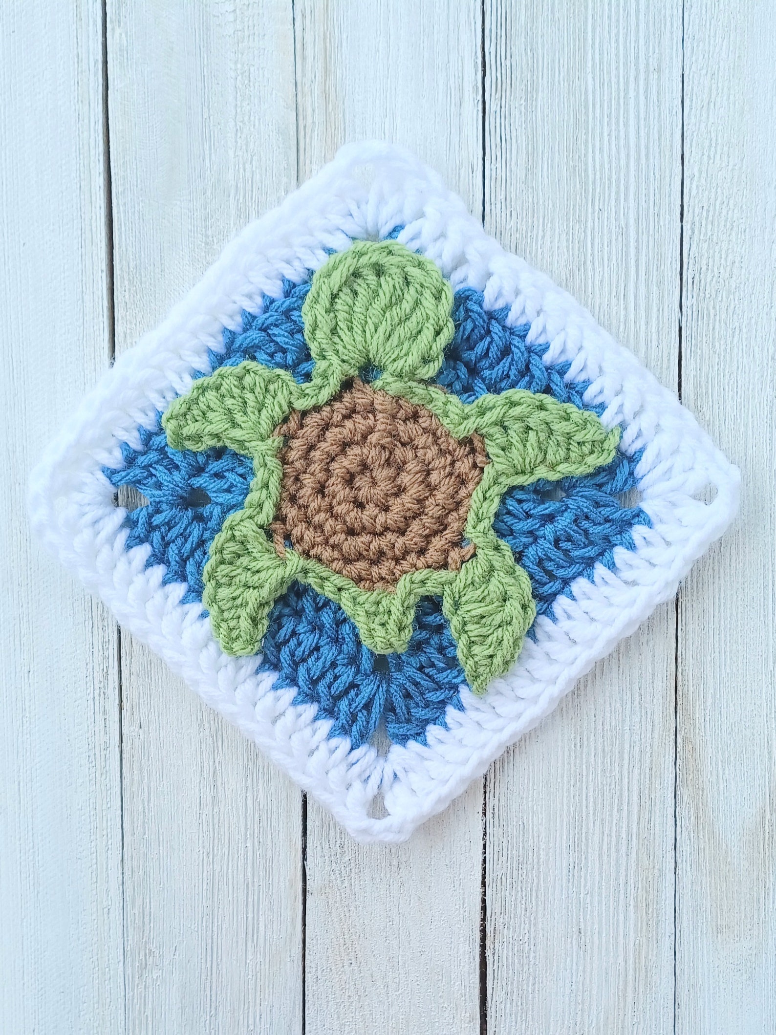 Turtle Granny Square Digital Pattern, Crochet Sea Turtle, Baby Turtle ...