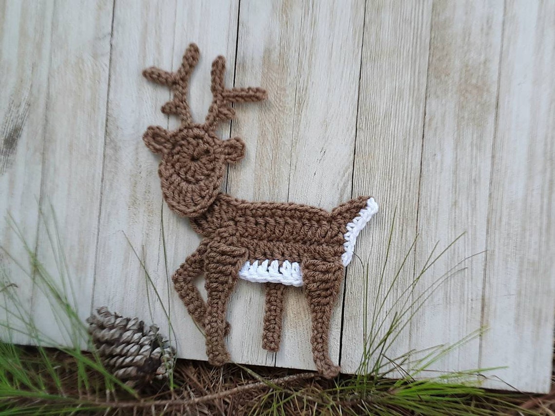 Deer Applique Crochet Pattern, Woodland Animal Design (PDF Pattern) - Etsy