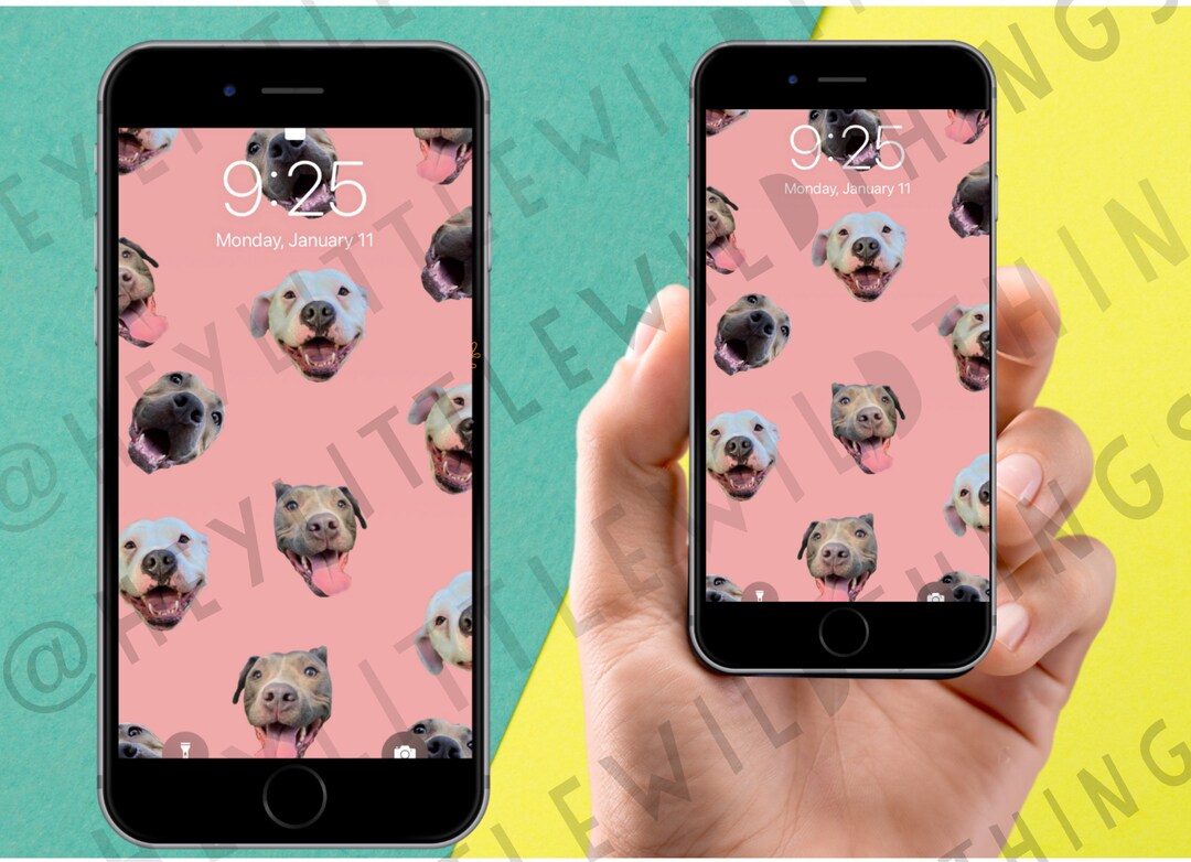 Custom Pet Phone Digital Wallpaper - Dog Mom - Phone Wallpaper - - Etsy